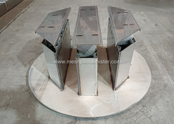 Gravity Trough Liquid Distributor Distillation Column Internal